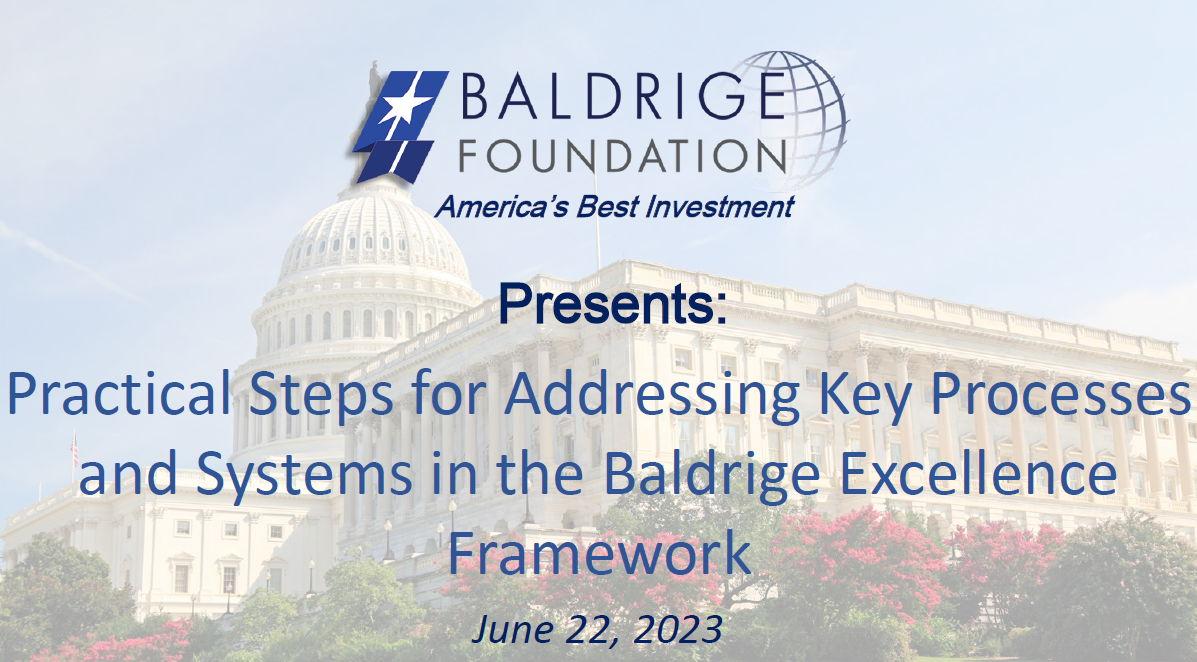 Baldrige Resource Center - Institute for Performance Excellence